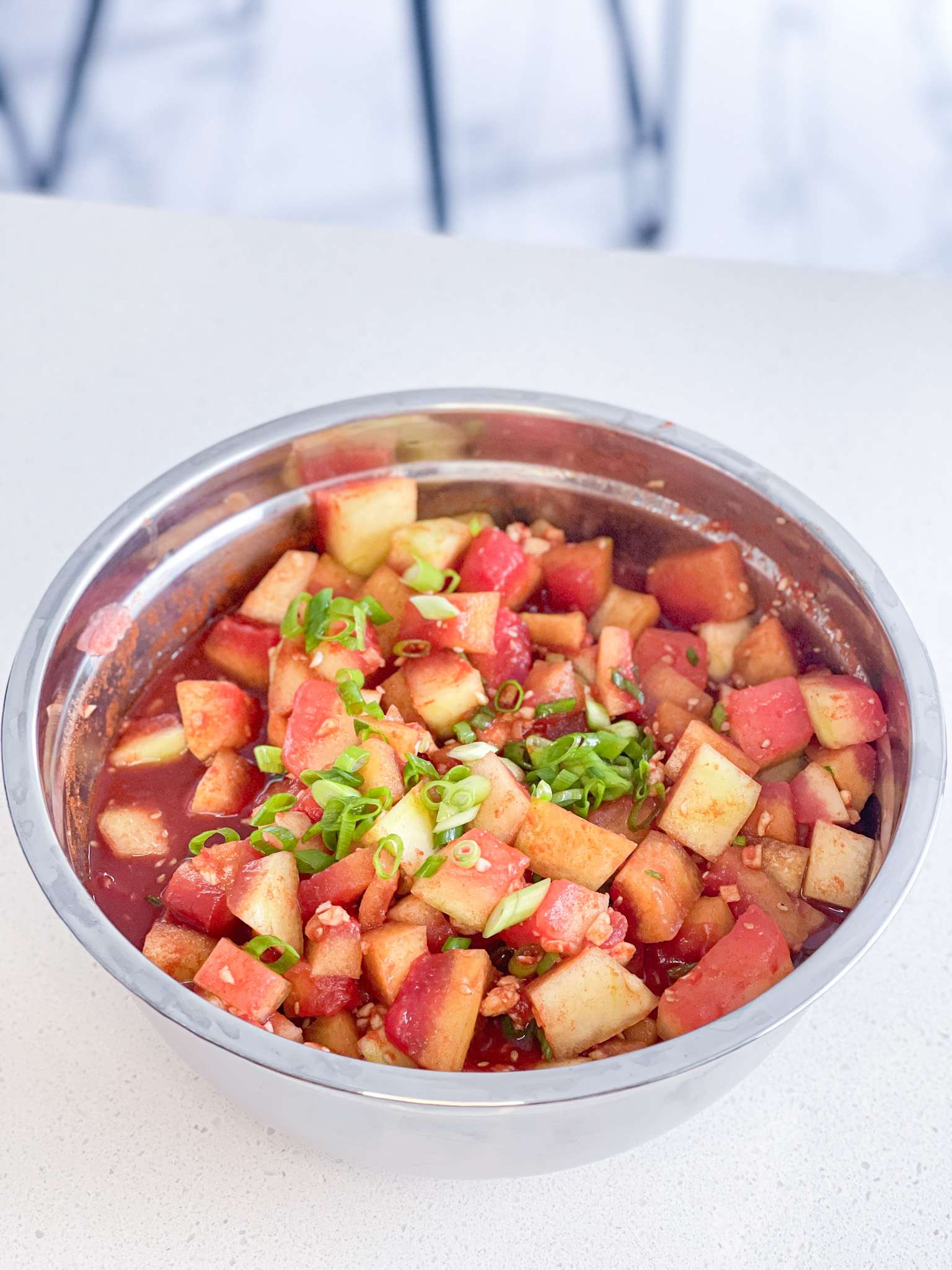 Easy Watermelon Kimchi - Linny at Home