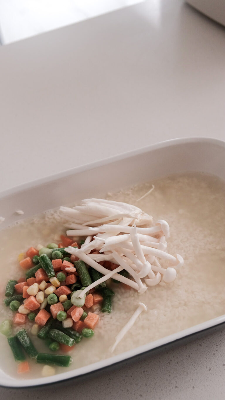 Braised rice- Rice cooker and oven method, one pot meal